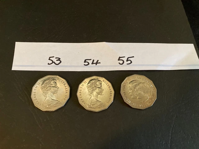 COIN: 3 X Princess Diana Prince Charles Marriage Australian 1981 50 ...