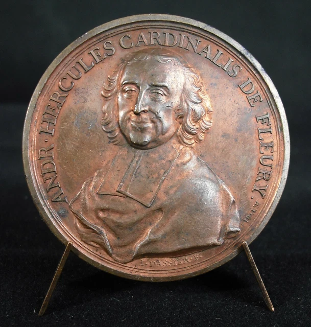 MÉDAILLE LOUIS XV DIT LE BIEN AIMÉ Cardinal André Hercule de Fleury ...