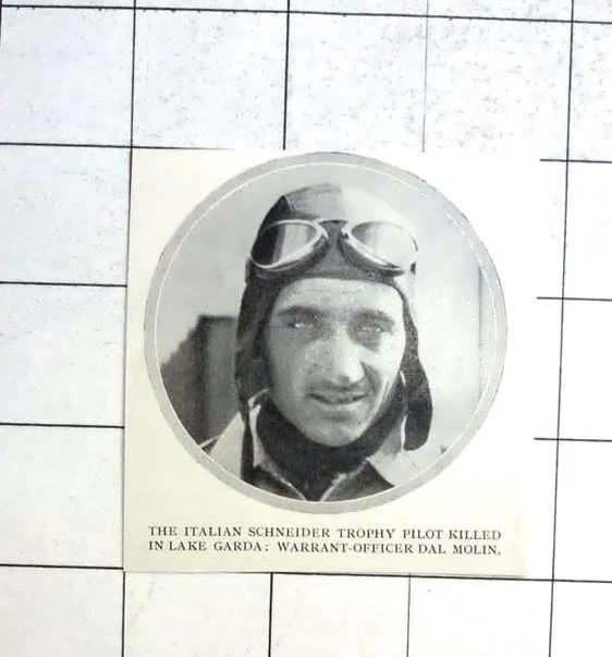 1930 SCHNEIDER TROPHY Pilot Killed In Lake Garda, Warrant Officer Dal ...
