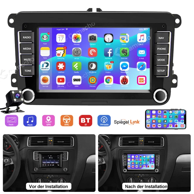 AUTORADIO ANDROID 12 Navi Für VW GOLF 5 6 Passat Touran Polo Tiguan ...