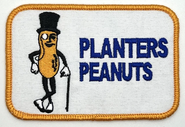 PLANTERS PEANUTS OLD School Patch Iron Sew On Vintage Style Retro Cap ...