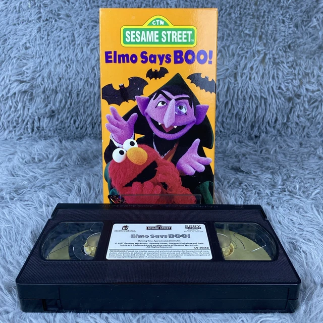 SESAME STREET: ELMO Says BOO! VHS Tape 1999 Halloween Spooky Cartoon ...