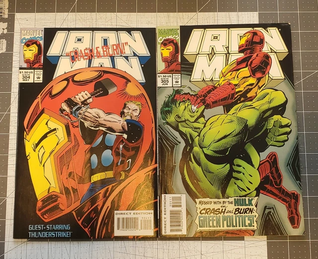 IRON MAN #304 et 305 (Marvel, 1994) 1ère armure Hulkbuster VF dans son ...