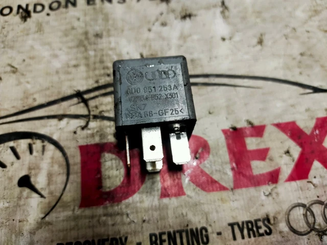 AUDI VW SEAT Skoda Black Relay 8D0951253A Bitron OMP 373 4-Pin 12V 40A ...