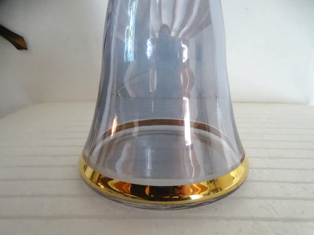 CARAFE À EAU vintage années 60 en verre coloré violet et doré EUR 25,00 ...