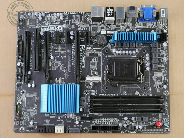 GIGABYTE GA-Z77X-UD3H LGA 1155 DDR3 Intel Z77 USB3.0 HDMI DVI ATX Motherboard £135.02 - PicClick UK
