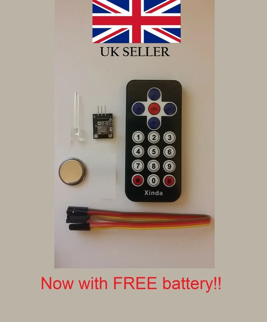 INFRARED REMOTE MODULE transmitter-receiver kit WITH BATTERY,Arduino ...