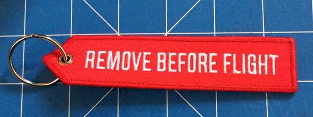 REMOVE BEFORE FLIGHT PARACHUTE TAG for Drag Racing (Authorised ANDRA ...