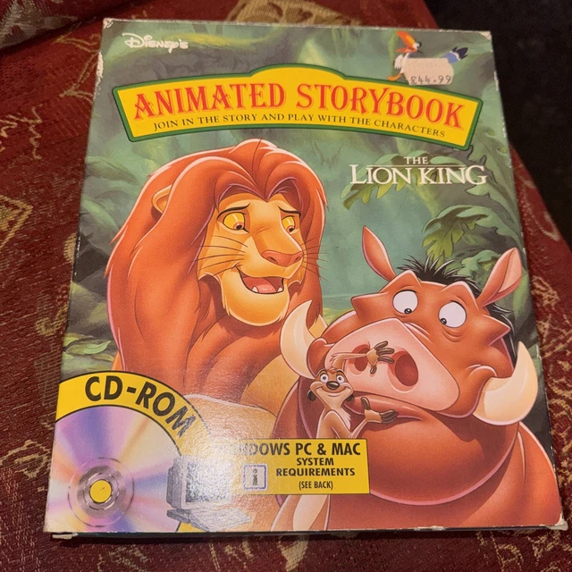 DISNEY'S THE LION King Animated Storybook Cd-Rom By Disney Interactive ...