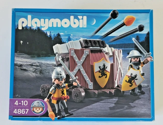 PLAYMOBIL TRIPLE CATAPULTE et chevaliers du lion réf 4867 dès 4 ans EUR ...