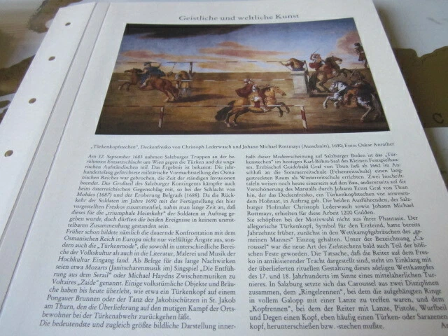 SALZBURG 2039 Türkenkopfstechen Deckenfresko 1690 C Lederwasch J M ...