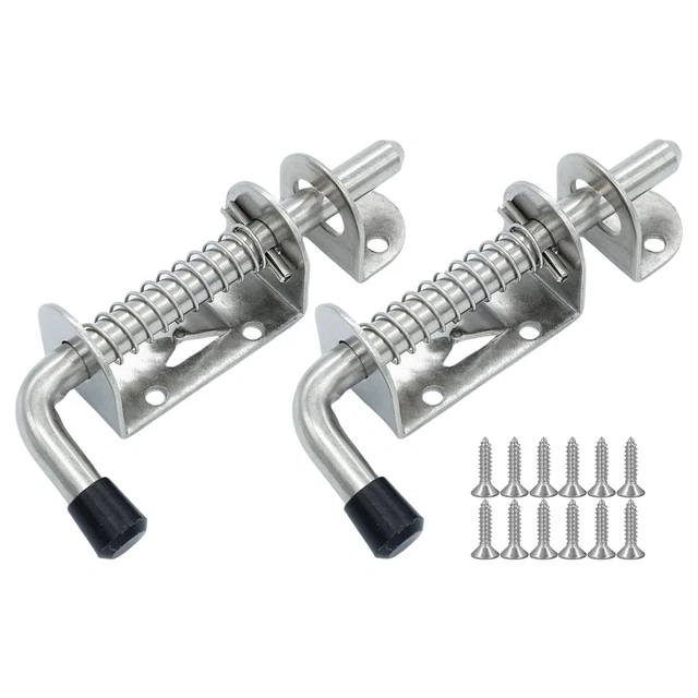 SPRING LOADED LATCH Pin, 304 Stainless Steel Barrel Bolt Thickened Door ...