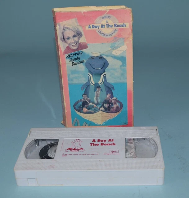 BARNEY &A DAY At The Beach" VHS-1990) Sandy Duncan Cover Orig. Backyard ...