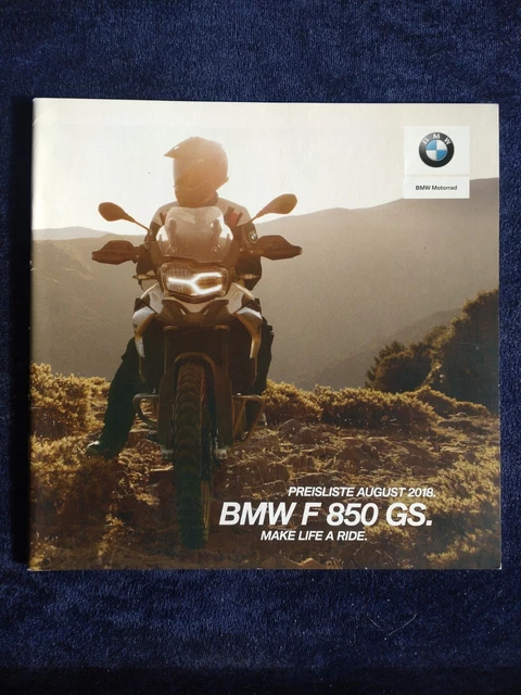 BMW MOTORRAD F 850 GS Preisliste 8.2018 EUR 7,99 - PicClick DE