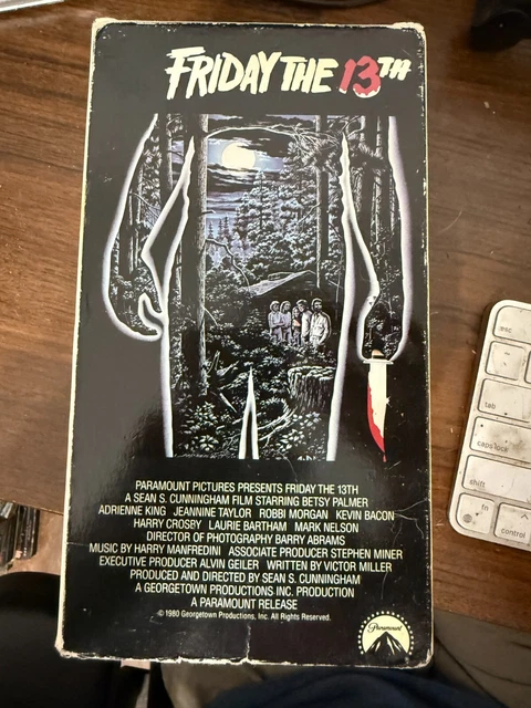 FRIDAY THE 13TH (VHS, 1980) Jason Voorhees Gateway Tape Horror £18.10 ...