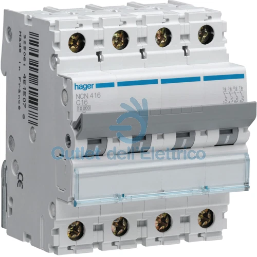 NCN410A INTERRUPTOR AUTOMÁTICO Circuito 4P 4Polos 4X10A 10 Ka Curva C 4 EUR 124,63 - PicClick FR