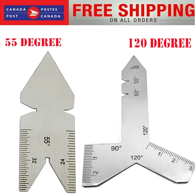 55/120 CENTER GAUGE Angle Degrees Inch Metric Screw Thread Measuring ...