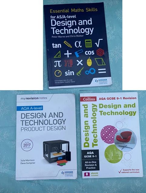 AQA A-LEVEL DESIGN and Technology Product Design Textbook & Maths ...