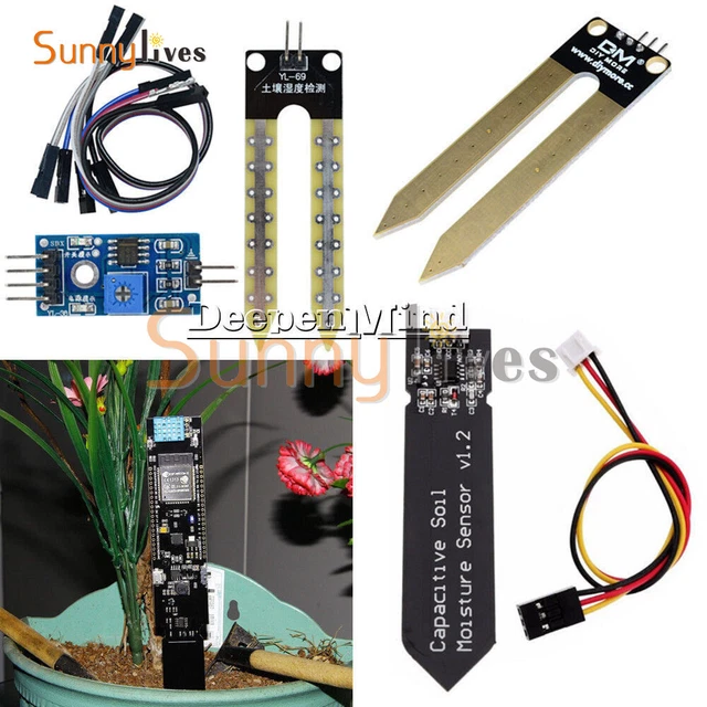 SOIL HYGROMETER DETECTION Module Moisture ESP32 DHT11 Sensor CP2104 for ...