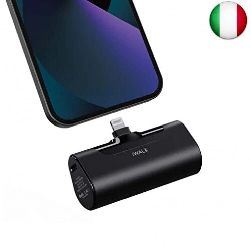 IWALK MINI POWER Bank 4500mAh, Ultra Compatta Caricabatterie Batteria ...