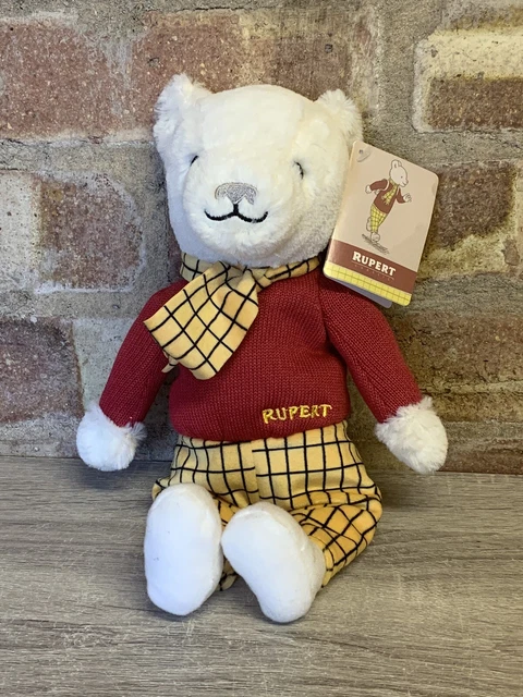 RUPERT THE BEAR Soft Toy Plush By Rainbow Rare Retired 12" plush teddy ...