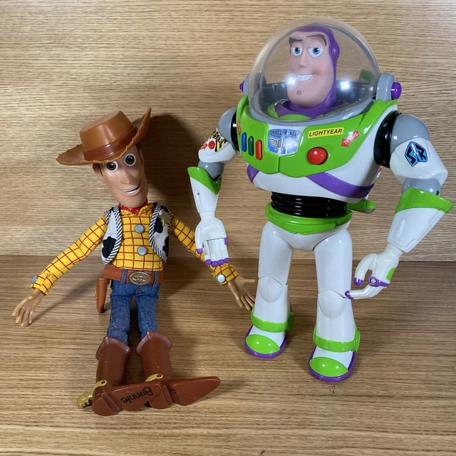 TOY STORY BUZZ & Woody Disney Store/Pixar Action Figures - Pull String ...