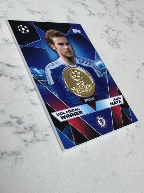 TOPPS MATCH ATTAX 25/26 UCL Medal Winner Relic Card Juan Mata NM/MINT £ ...