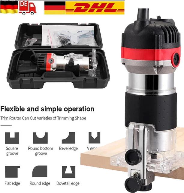 ELEKTRISCHE OBERFRÄSE EINHANDFRÄSE Trimmer, Holz Router Handfräse ...
