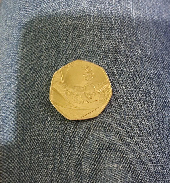 2016 50P COIN .Team GB Rio Olympics Swimming Fifty pence coin Rare ...