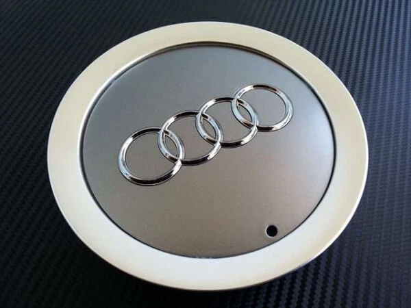 4X 145MM AUDI Nabendeckel Felgendeckel Nabenkappen Grau 4E0601165A ...