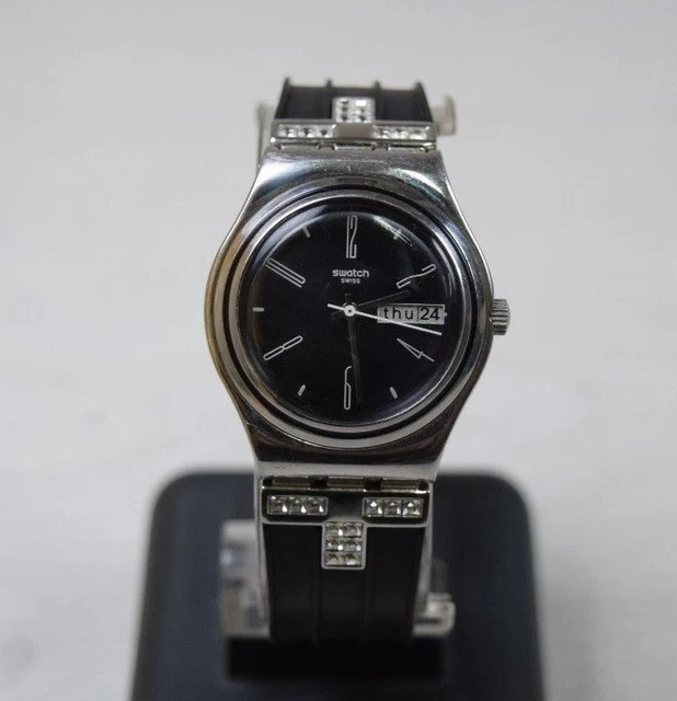VINTAGE COLLECTIBLE SWATCH IRONY Watch Wristwatch Unisex Black Dial ...