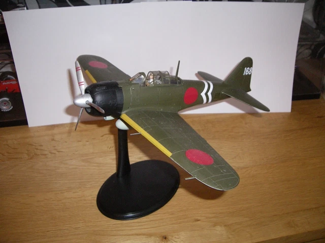 PLASTIC 1/32 JAPANESE A6M3 Zero Plane, WW2, Built and Painted, 21st ...