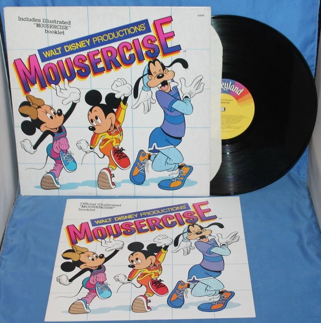 WALT DISNEY PRODUCTIONS Mousercise Album LP Record & Booklet Disneyland ...