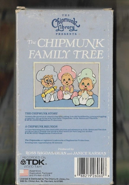 ALVIN AND THE CHIPMUNKS THE CHIPMUNK FAMILY TREE Chipmunk Library 1983 ...