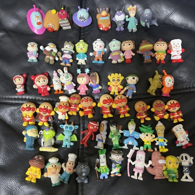 ANPANMAN FIGURE RUBBER Mascot Baikinman Shokupanman Melonpanna Cheese ...