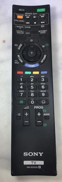 GENUINE SONY TV Remote Control RM-ED035 (Black) FREE UK P&P #40 £11.49 ...