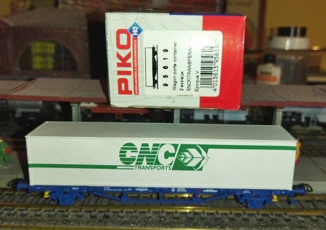 HO PIKO WAGON SNCF porte container CNC sncf ref 95619 EUR 34,00 ...