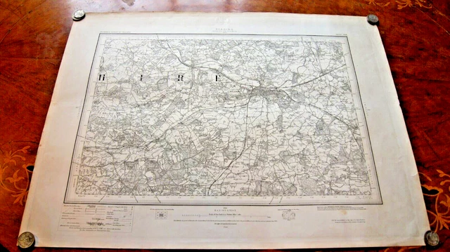 ORIGINAL 1896 ORDNANCE Survey Map Reading Henley on Thames Twyford ...
