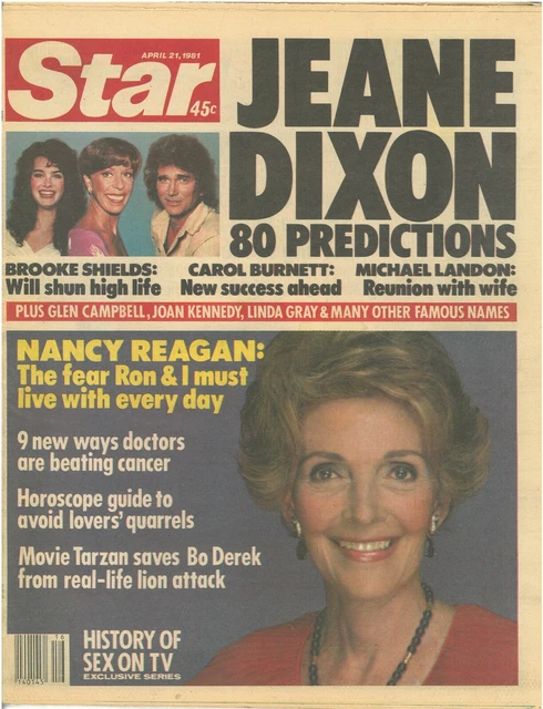 STAR TABLOID MAGAZINE April 21, 1981 ~ Brooke Shields, Morgan Fairchild ...