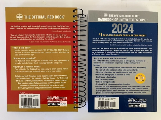 2024 RED BOOK Price Guide, Spiral & 2024 Blue Book, Handbook of U.S ...