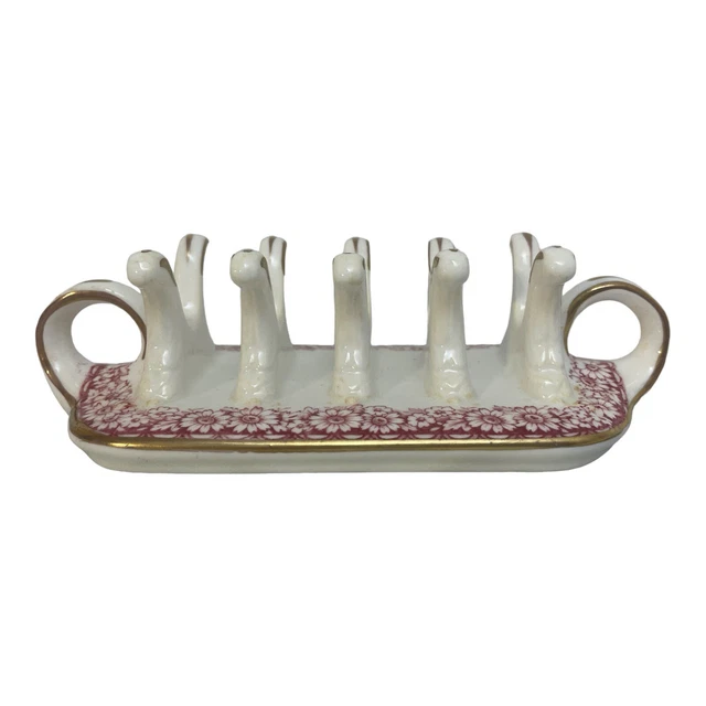 VINTAGE HISTORICAL BRITAIN Sutherland China HM Toast Rack Holder Floral ...