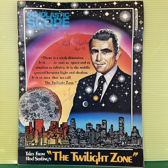 VINTAGE SCHOLASTIC SCOPE Twilight Zone Magazine 3 Rod Sterling Stories ...