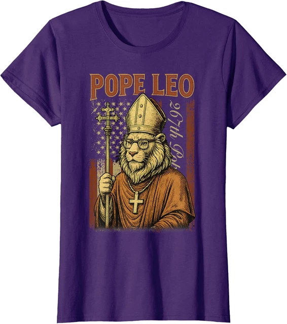 CARDINAL ROBERT PREVOST New Pope Leo XIV Catholic Ladies' Crewneck T-Shirt $23.09 - PicClick CA