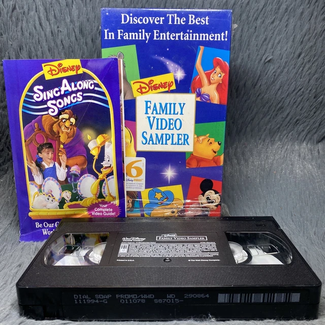 WALT DISNEY FAMILY Video Sampler VHS Spot Ariel Mickey Mouse Winnie the ...
