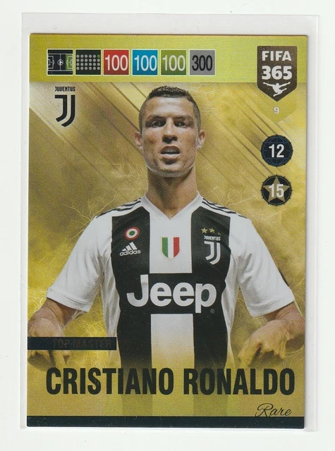 CRISTIANO RONALDO TOP Master Gold Rare Juventus Karte Nr. 9 Panini FIFA ...