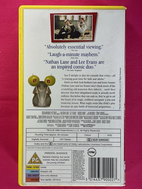 MOUSE HUNT VHS Cassette Tape Video Lee Evans Nathan Lane PG Film £3.75 ...