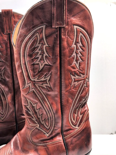 TONY LAMA MARBLED Red Mahogany Cowboy Western Boots – Men’s 11.5 D ...