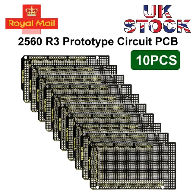 10X PROTOTYPE PCB MEGA2560 ProtoShield Expansion Board Arduino R3 ...