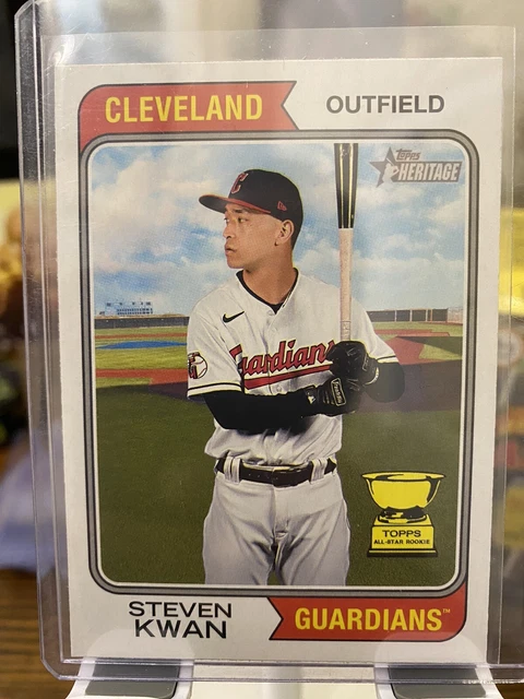 2023 TOPPS HERITAGE Steven Kwan Gold All Star Rookie Cup #232 Guardians ...