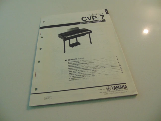 YAMAHA CLAVINOVA DIGITAL Piano CVP-7 Service Repair Shop Manual ...